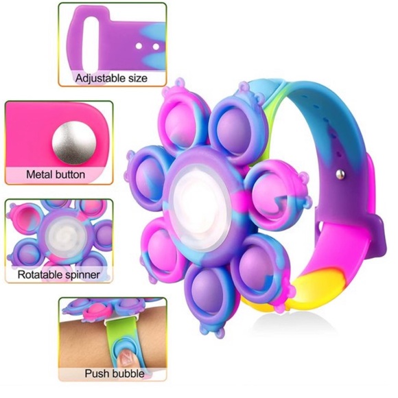 Toys | Pop Fidget Spinner Bracelet Lights Up Pop Fidget Toy | Poshmark